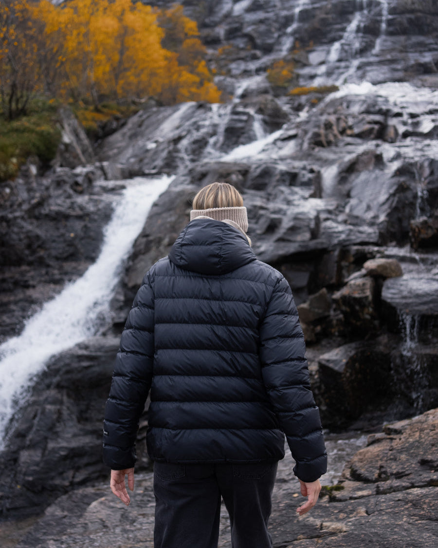 Ruska Light Down Coat Recycled Nordic Blue